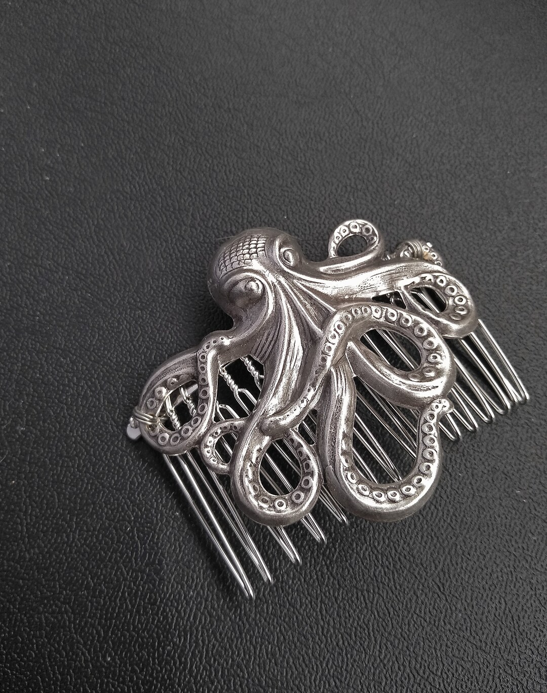 Silver Octopus Hair Comb, Hair Jewelry Kraken Headpiece Cthulhu - Etsy