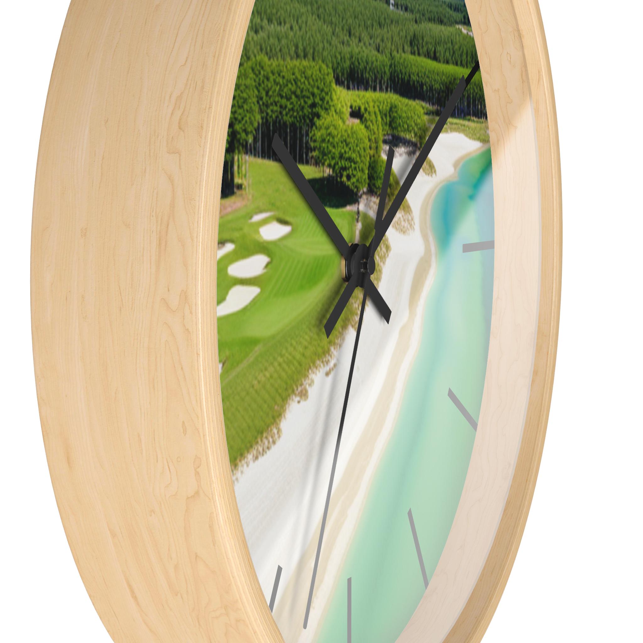 Golf and Beach Themed Wall Clock for Home Decor, Minimalist Wall Clock ...