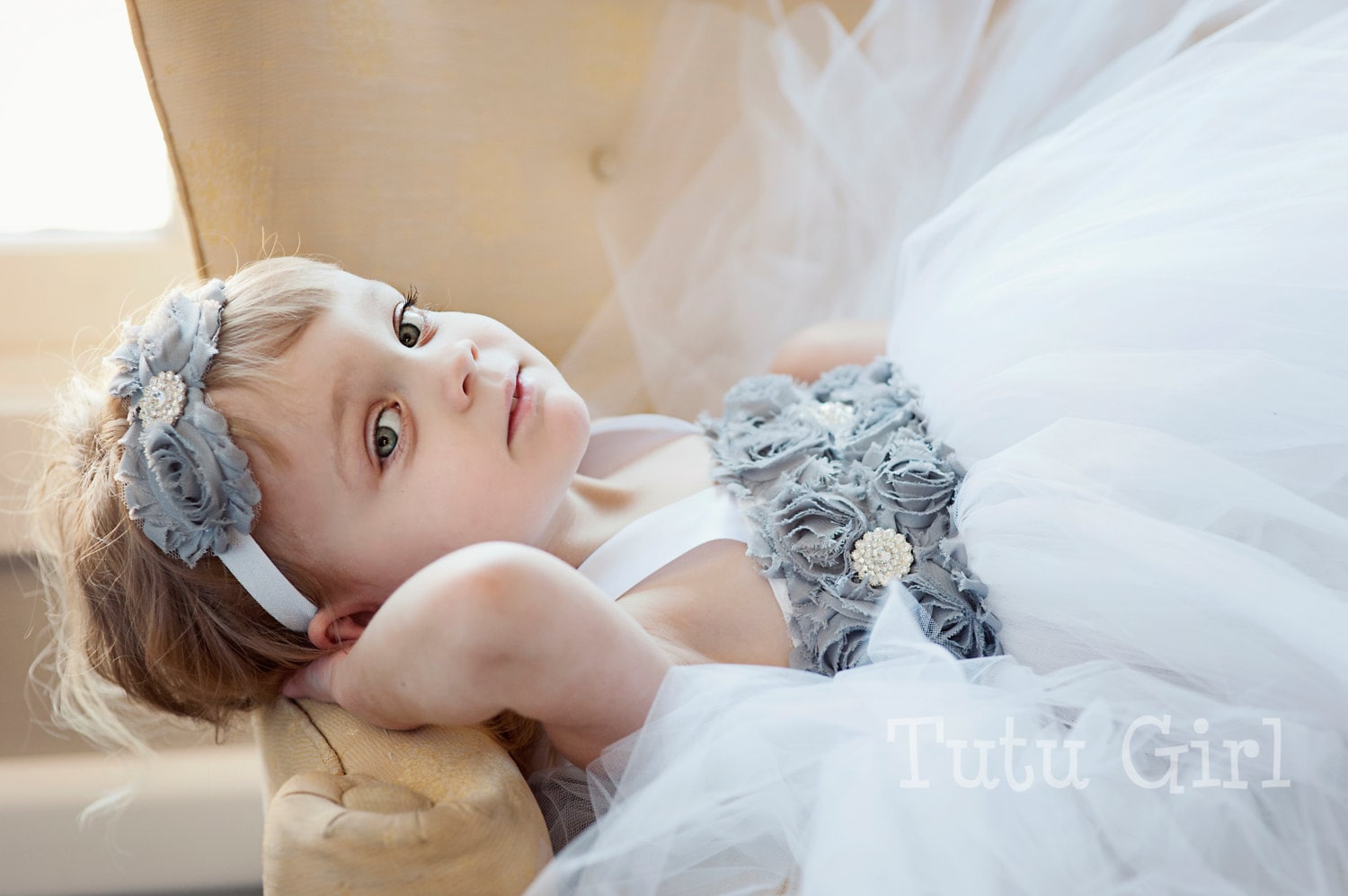 Flower Girl Tutu Dress, Gray Tutu Dress, Girls Gray Tulle Dress, Grey ...