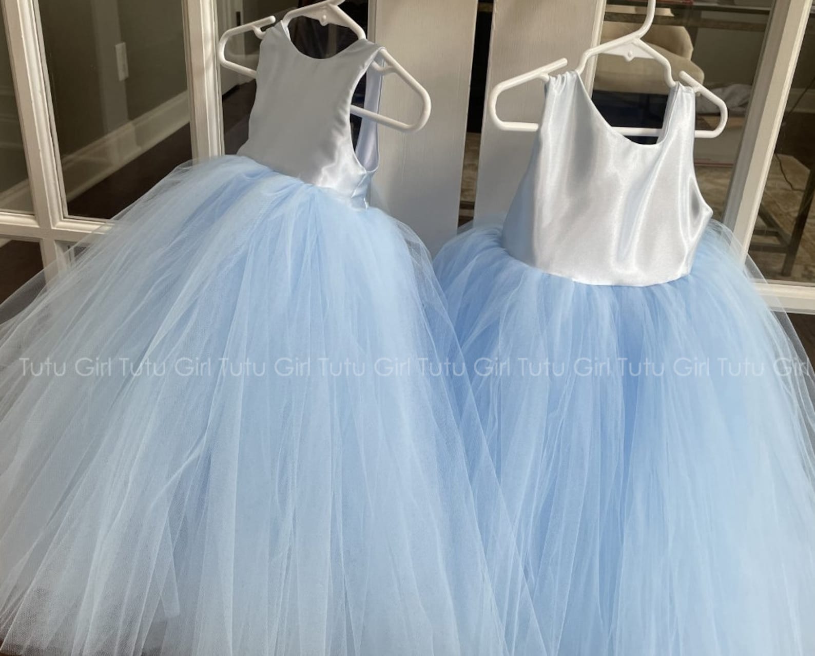 Light Blue Flower Girl Dress, Light Blue Tulle Flower Girl Dress, Tutu ...
