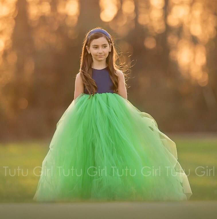 Lime Green Flower Girl Dress Modern and Classic Gown | Etsy