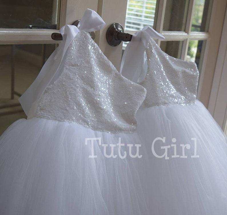 White Flower Girl Tutu Dress White Tutu Dress for Girls Baby | Etsy