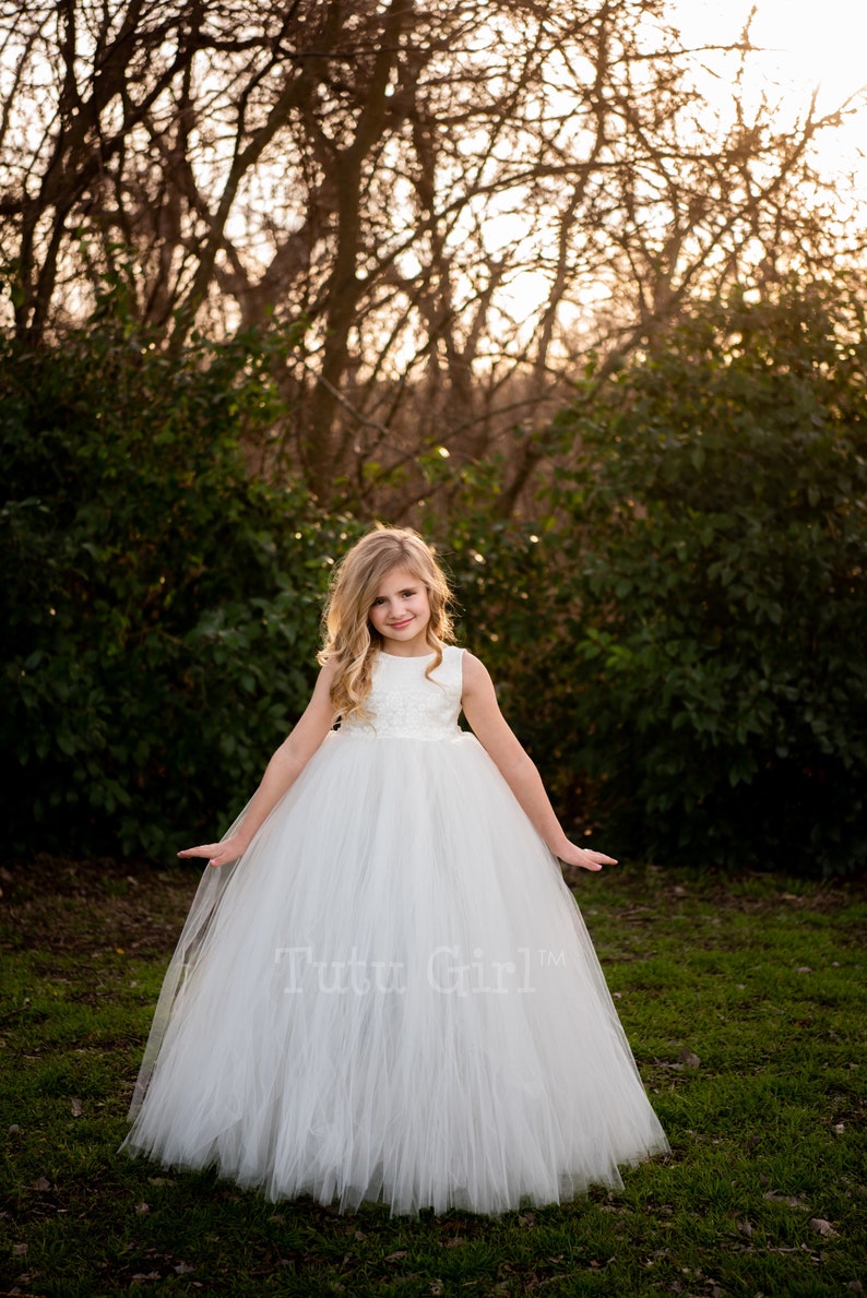 Lace Flower Girl Dress Tulle Lace Flower Girl Dress Lace Etsy