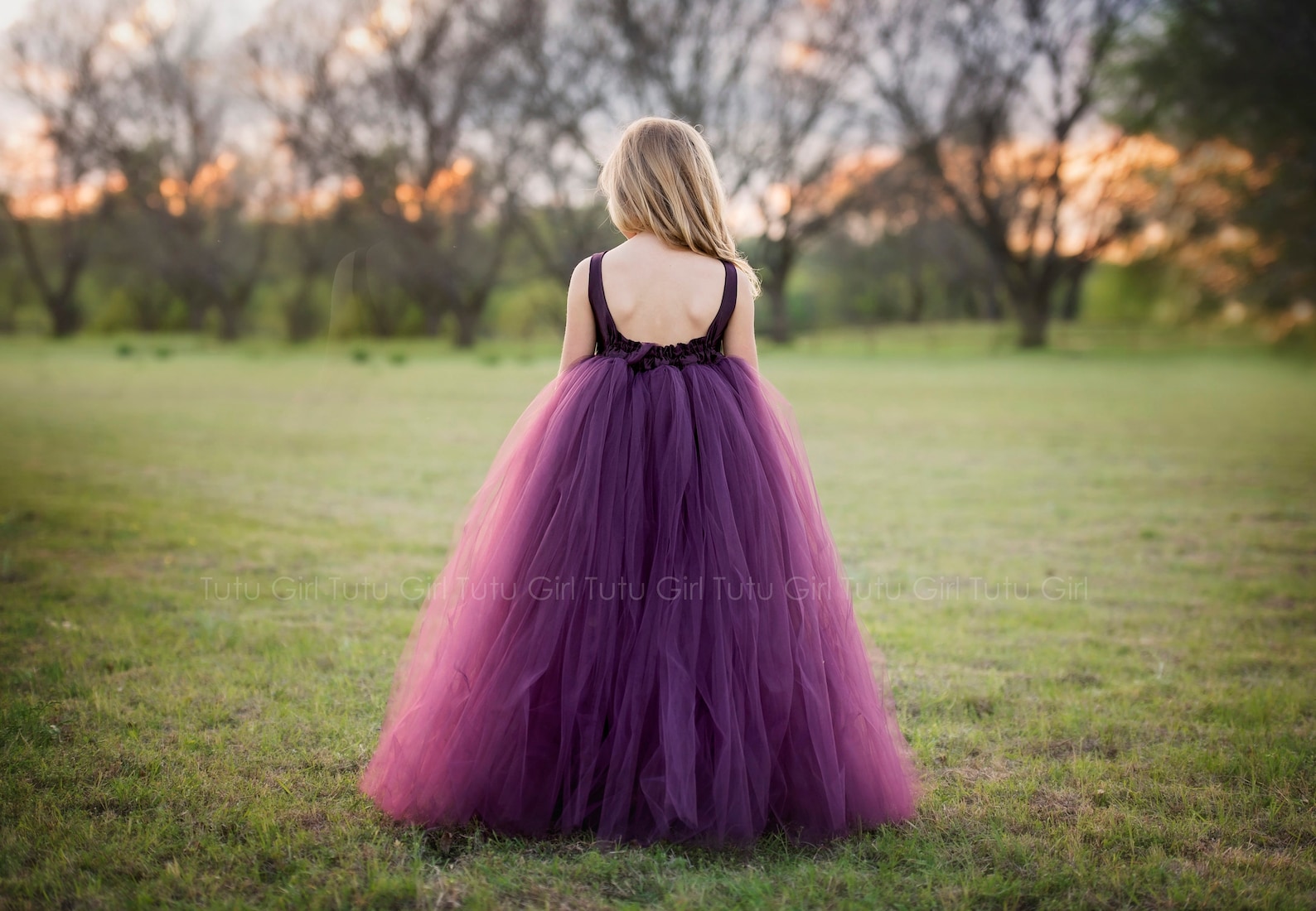 Purple Flower Girl Dress Plum Tutu Dress Eggplant Tulle Dress | Etsy