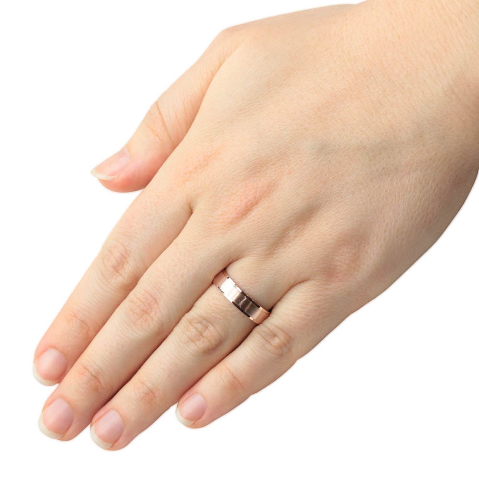 Rose Gold Men's Wedding Band Men's Rose Gold Wedding - Etsy