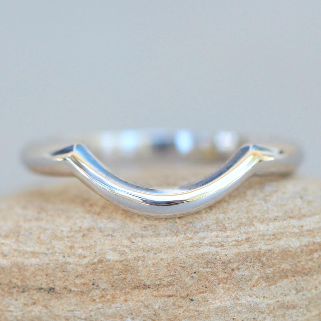 Plain Contour Wedding Band to Fit Your Lily Collection Engagement Ring ...