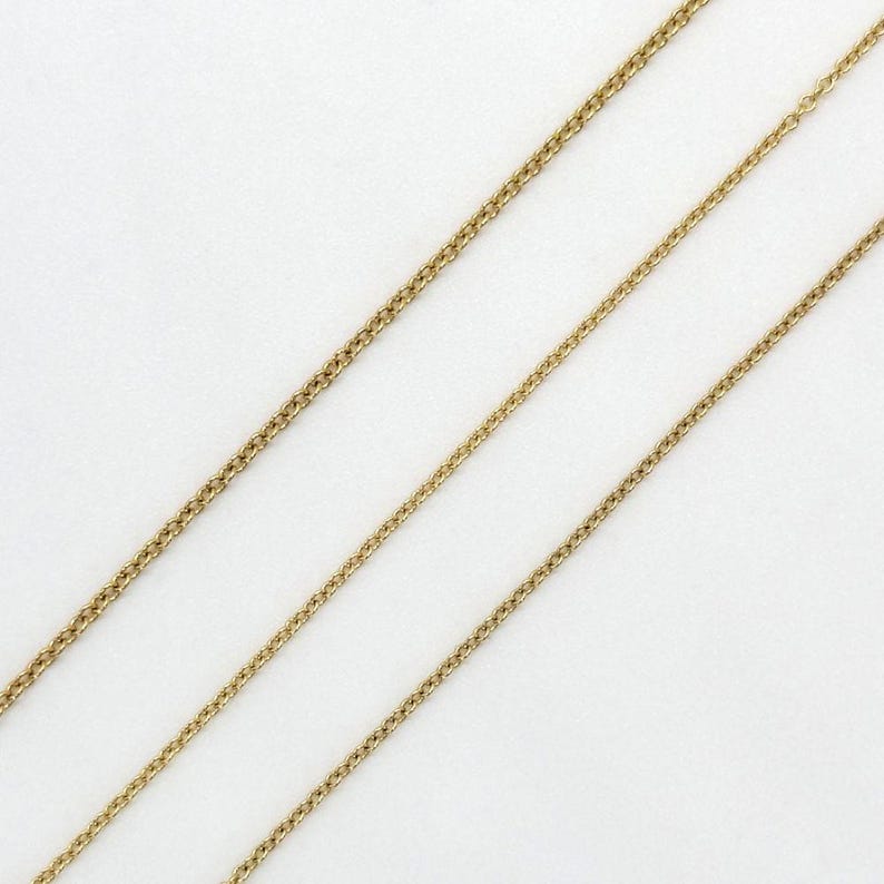 14k Yellow Gold Rolo Chain, 14 16 18 20 22 24 26 28 30 “ 1mm Wide ...