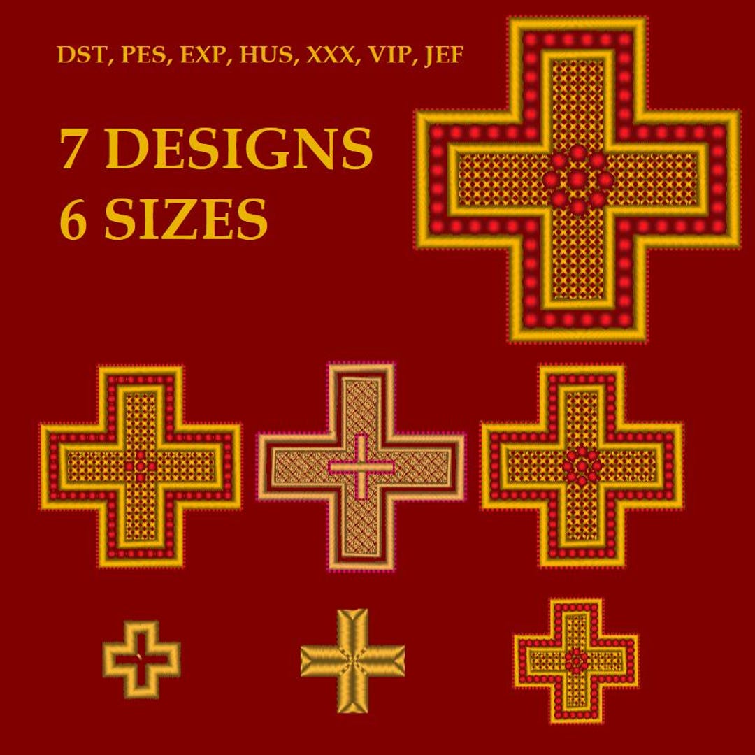 Embroidery Files "straight Cross". Machine Embroidery Designs. Church ...