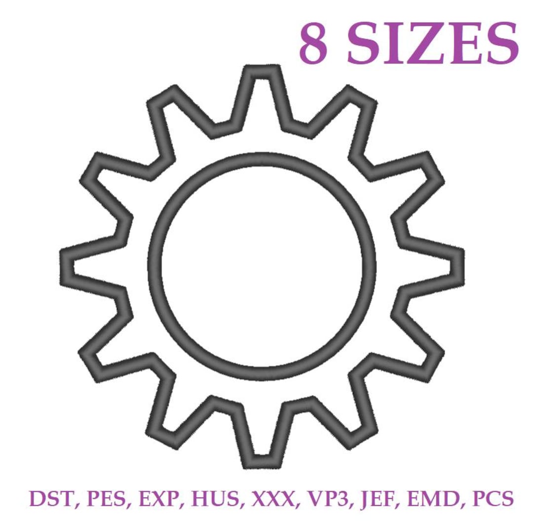 Embroidery Files "gear". Application. Frame Embroidery Designs ...