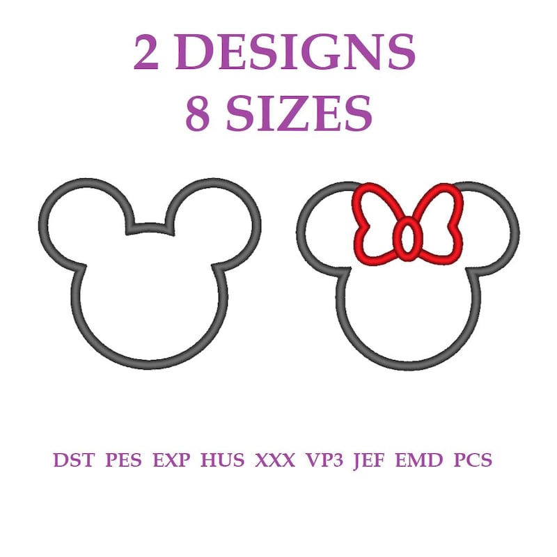 Minnie Mouse Appliques - Etsy