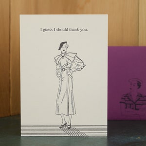Thanks I Guess - Letterpress Thank You Card - Etsy