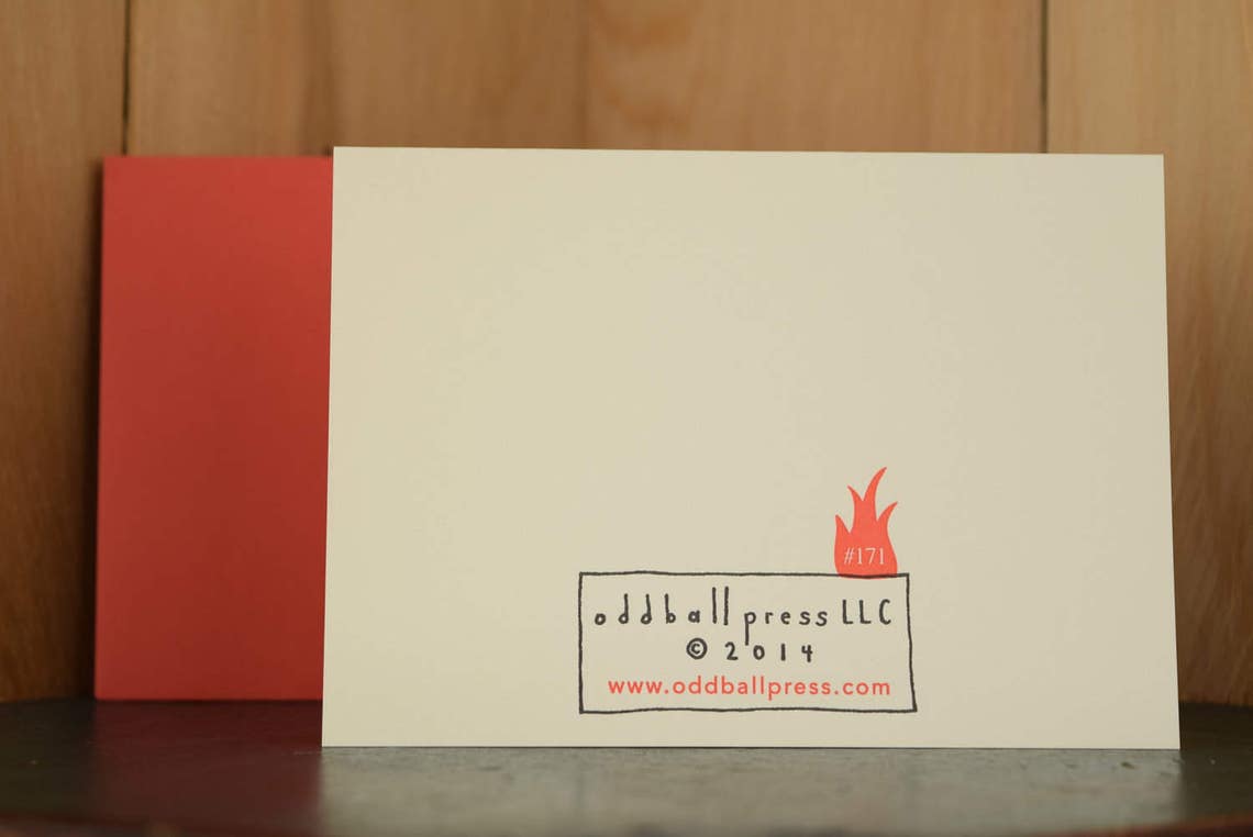 Fire Birthday - Letterpress Birthday Card - Etsy