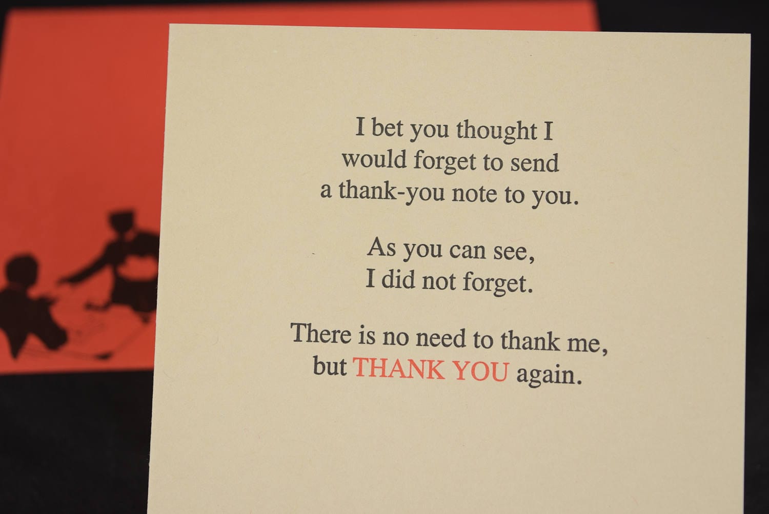 Thanks Again Letterpress Thank You Card - Etsy