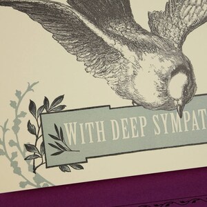 Bird Sympathy - Letterpress Sympathy Card - Etsy