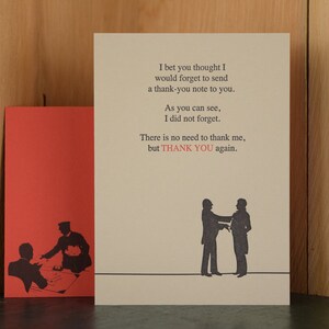 Thanks Again Letterpress Thank You Card - Etsy
