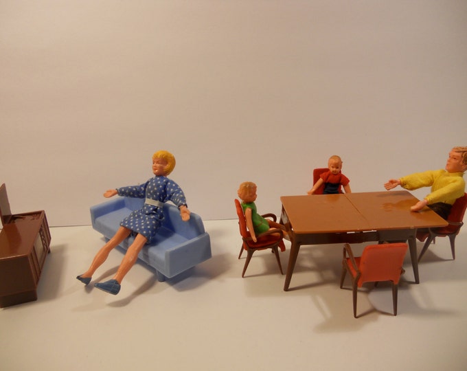 Complete Vintage Blue Box Toys Dollhouse Family 1970s- 1980s - Etsy