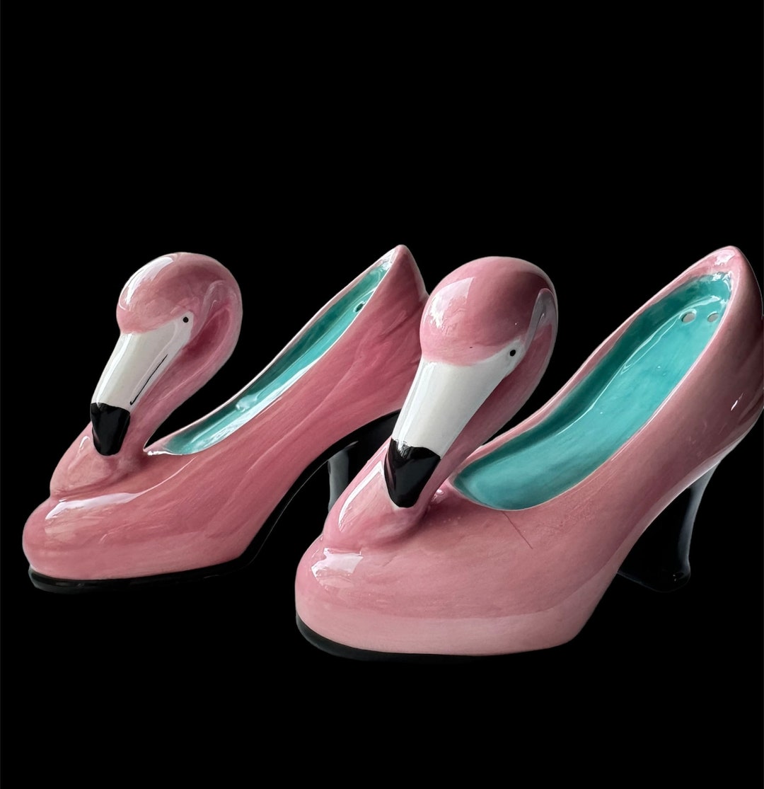 Novelty Flamingo High Heel Salt and Pepper Shakers - Etsy