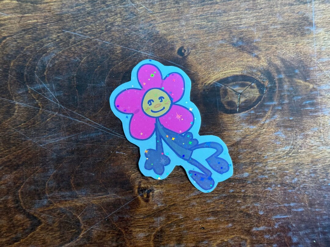 Flower Bfdi Handcut Holographic Sticker - Etsy