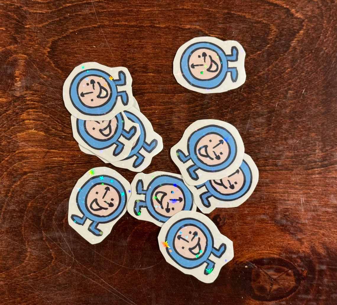 Clock Bfdi Handcut Holographic Sticker - Etsy