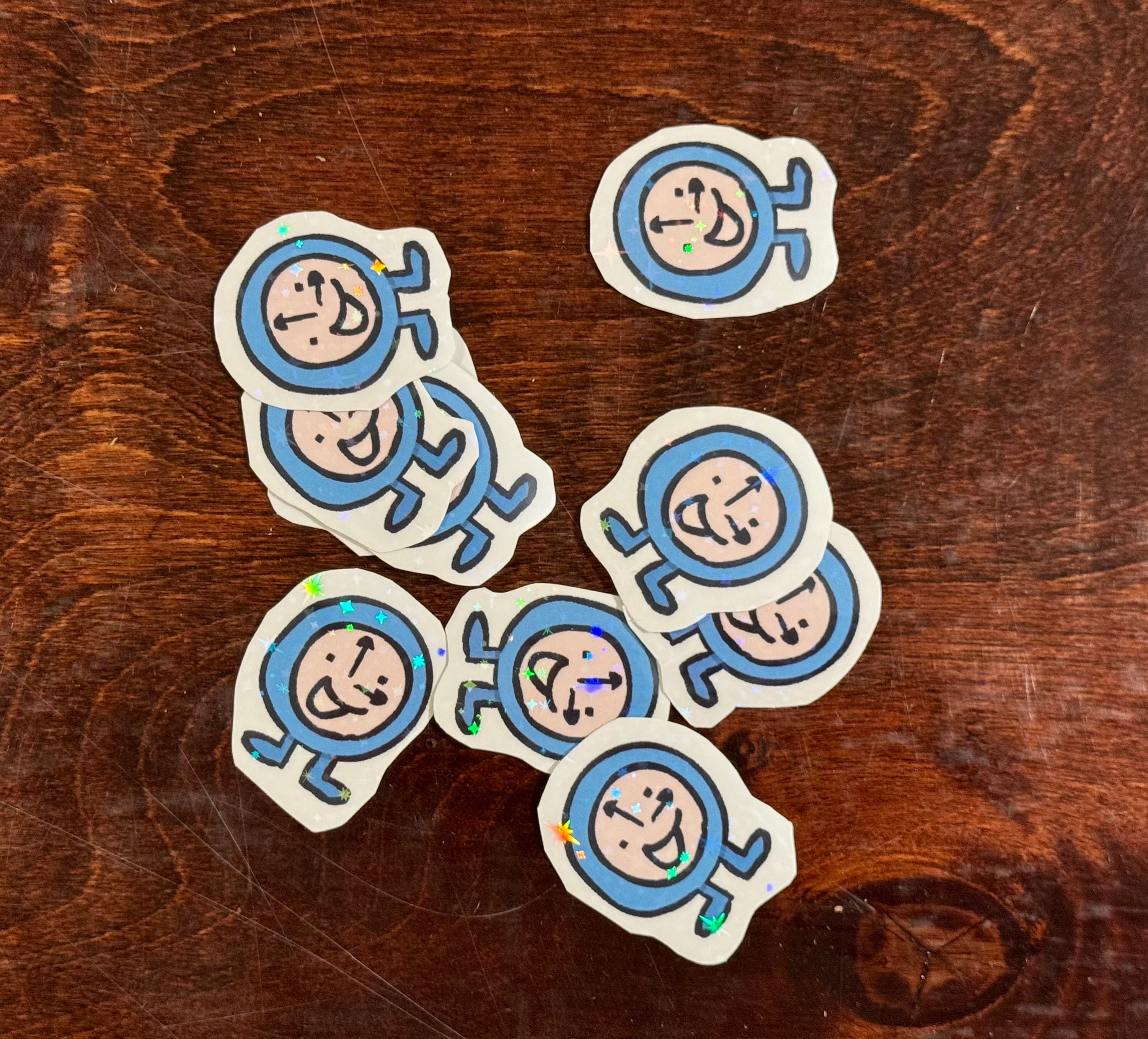 Clock Bfdi Handcut Holographic Sticker - Etsy