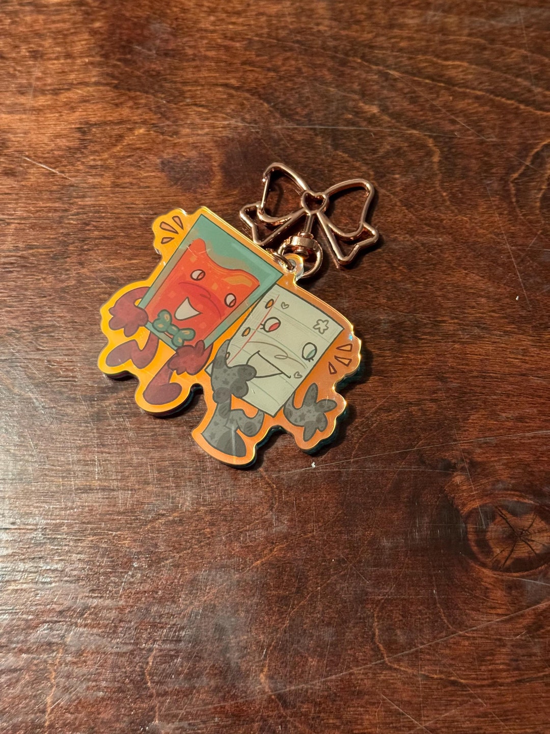 Paper and Oj Walking and Talking Inanimate Insanity Rainbow Keychain ...