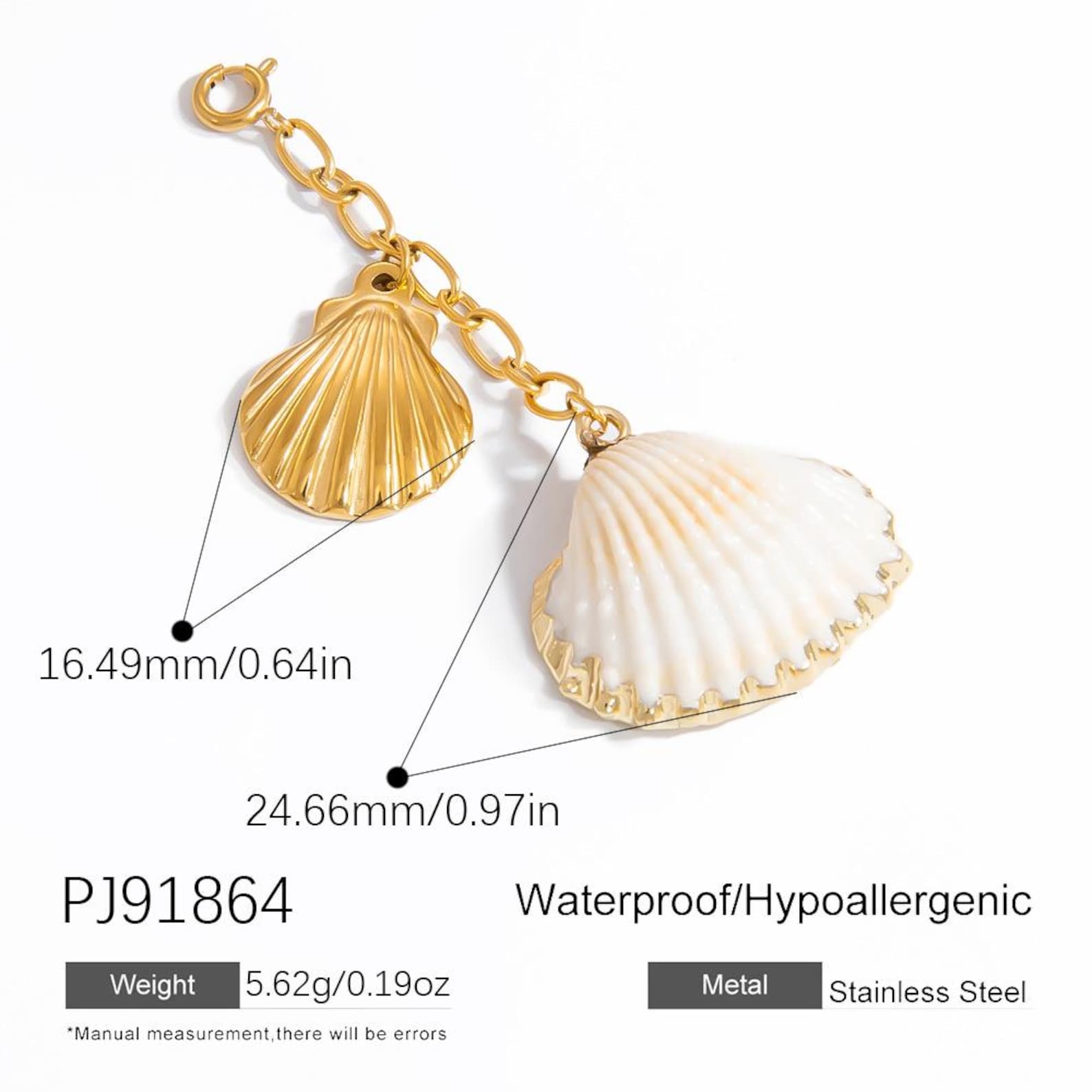Ocean Style Bikini Pendant Buckle, Waterproof Colorfast Stainless Steel ...