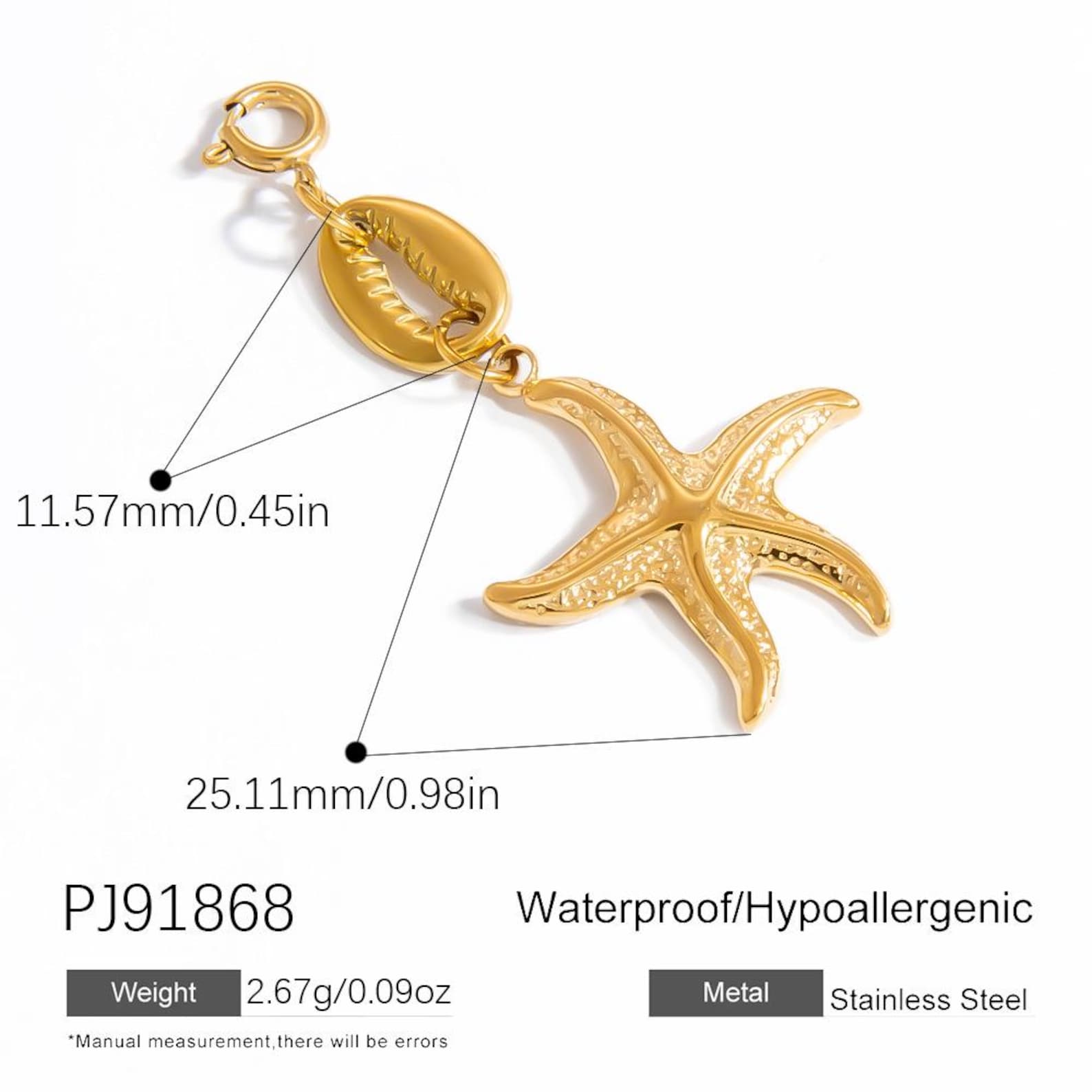 Ocean Style Bikini Pendant Buckle, Waterproof Colorfast Stainless Steel ...