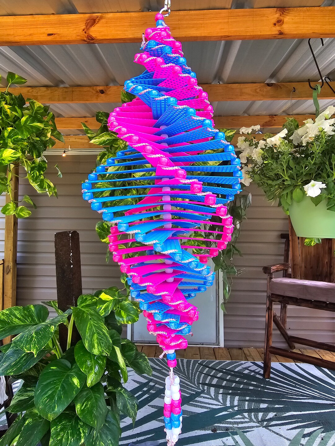Neon Pink & Bright Blue Wind Spinner Twirly Porch Decor - Etsy