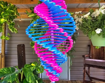 Bright Pink & Orange Wind Spinner Twirly Porch Decor - Etsy