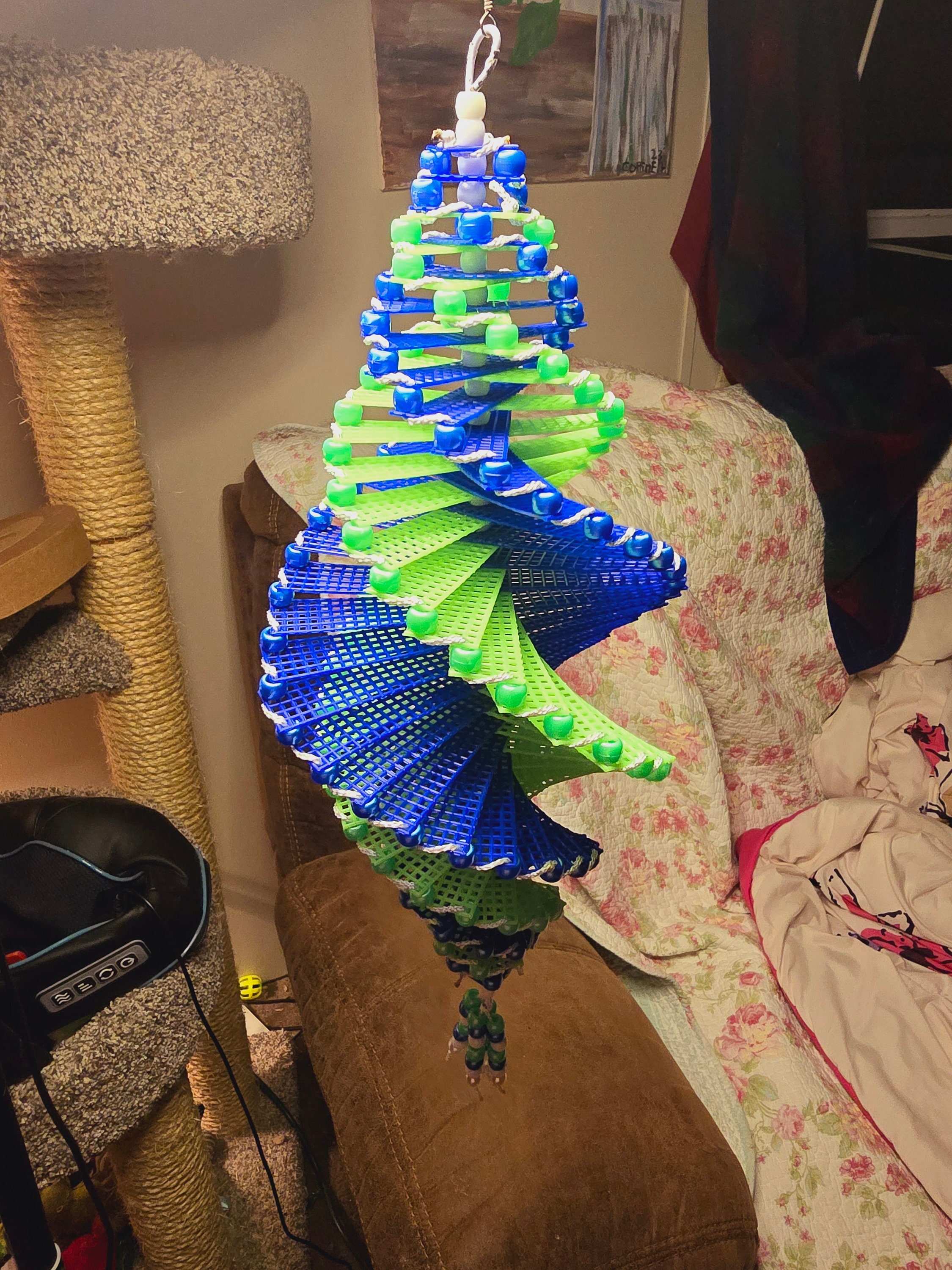 Ocean Blue & Neon Green Wind Spinner Twirly Porch Decor - Etsy