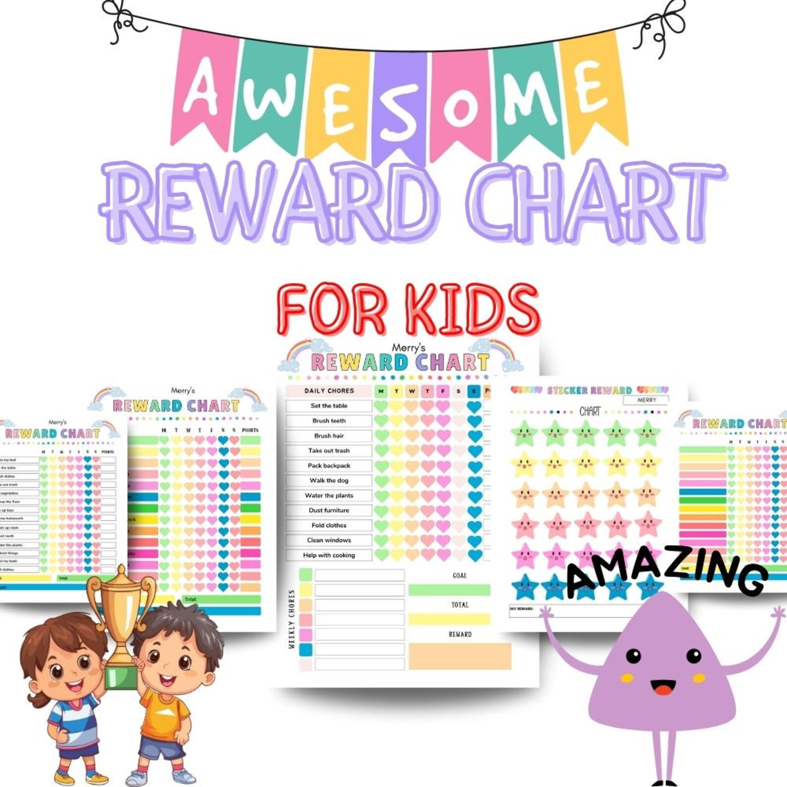 Reward Bucks Template, Reward Chart for Toddler, Reward System Kids ...