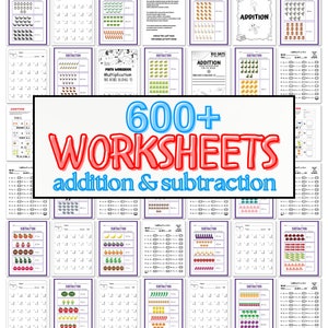 Homeschool First Grade, Math Addition Worksheets, Addition Subtraction ...