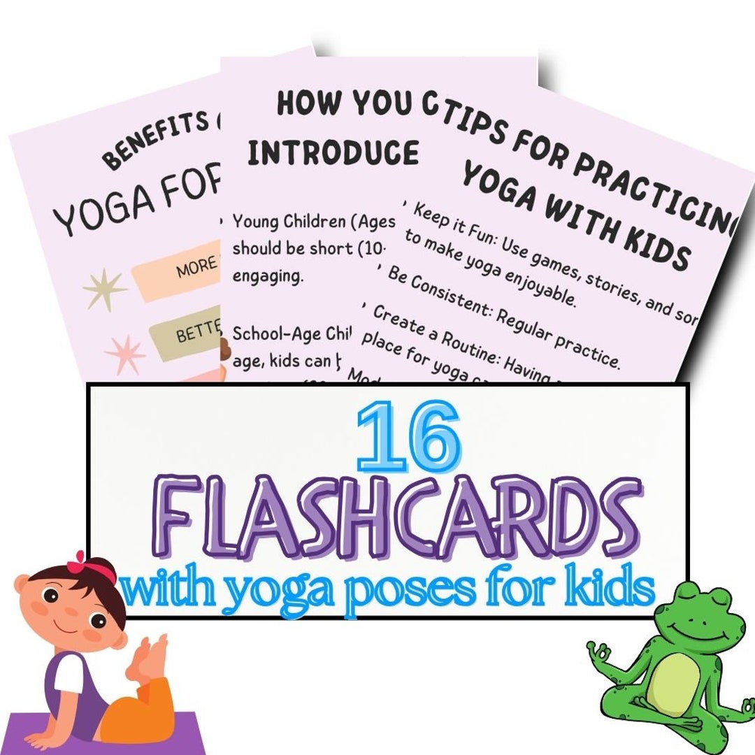Kids Yoga Flashcards, Yoga Practice Kids, Yoga Flashcards, Flashcards ...