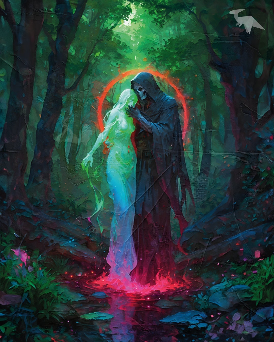 Ai-generated the Dance of Life and Death Art Print High-quality Digital ...