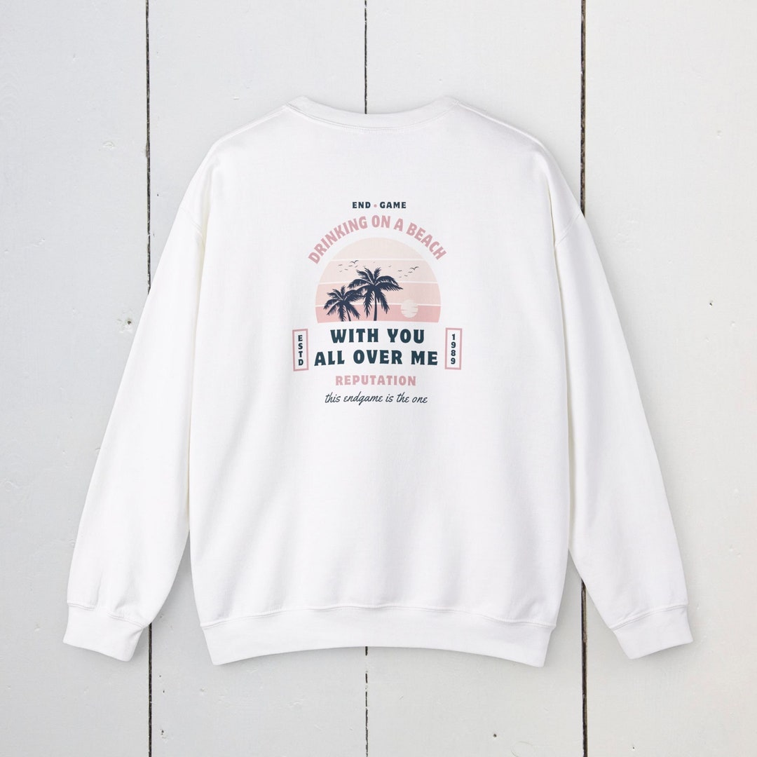 Drinking on an Beach *FRONT & BACK* Design Vintage Crewneck | Rep ...