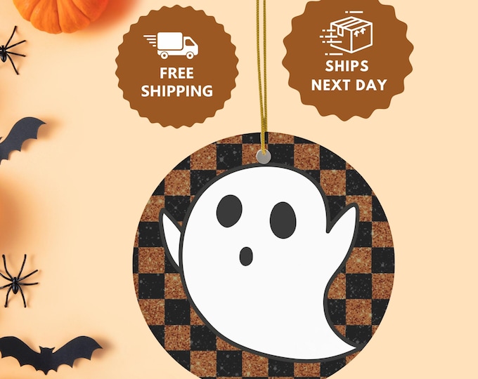 Spooky Ghostly Forest Ornament Designs, Halloween Tree Decoration ...