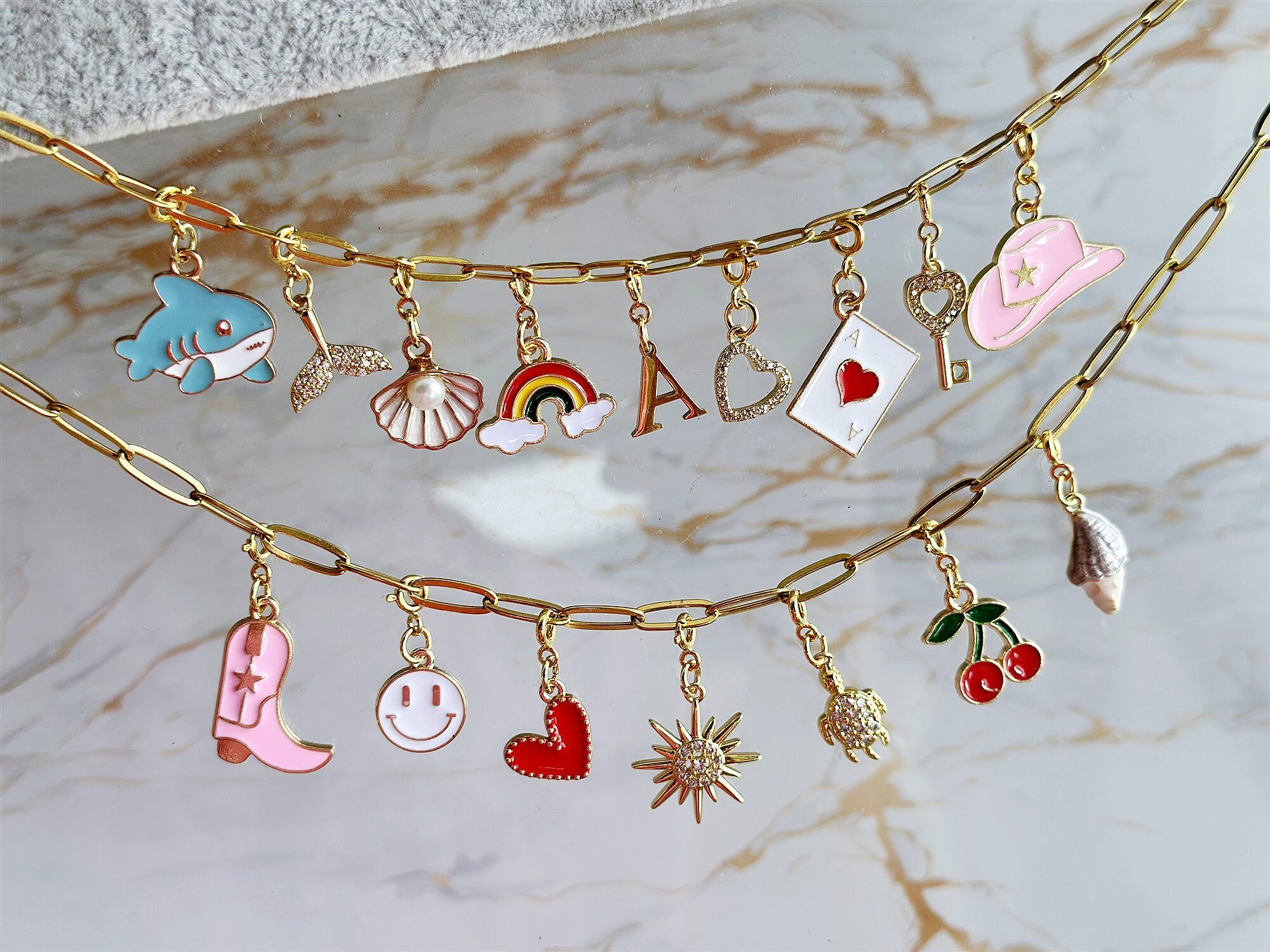 Custom Charm Necklace, Choose Your Own Custom Charm Necklace, Create ...