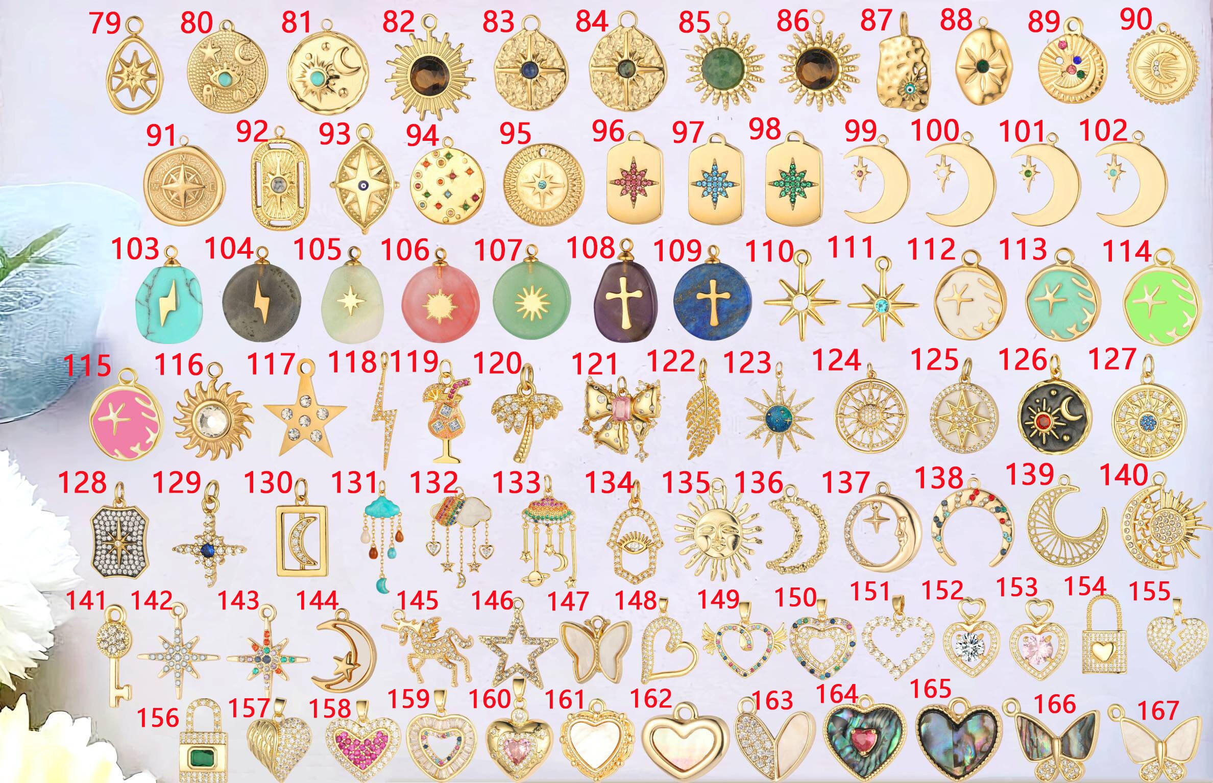 Build Your Own Custom Charm Necklace, Gold Charm Necklace, Custom Charm ...