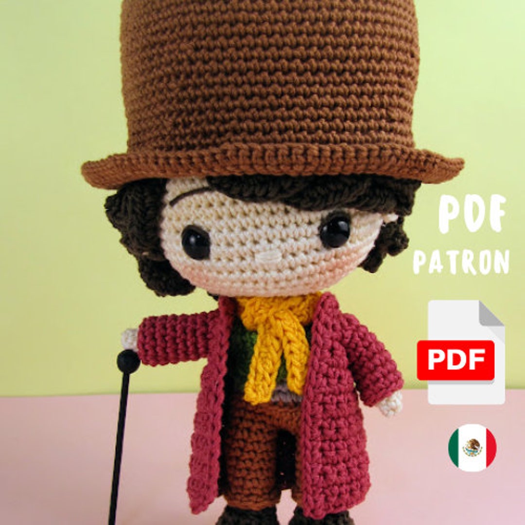 PDF Pattern Willie Wonka, Step-by-step Tutorial for Crocheting - Etsy