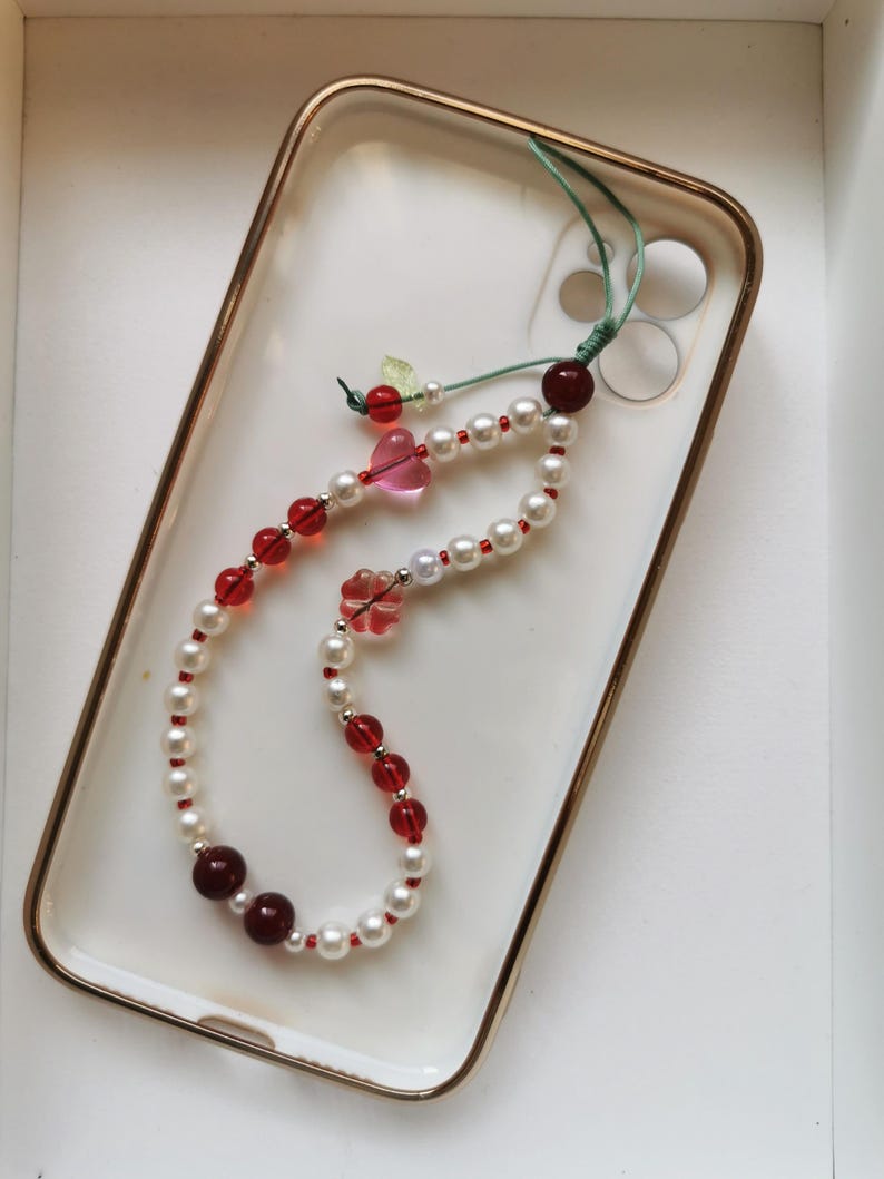 Handmade Phone Charm | Customized Phone Chain | Gemstone Phone ...