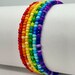 Rainbow Pride Set of 6 Stacked Seed Bead Bracelets - Etsy
