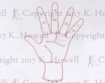 Finger Pointing Hand Embroidery Pattern Hand Gesture | Etsy