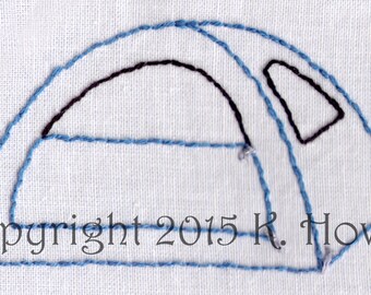 RV Hand Embroidery Pattern Motorhome RV Camping | Etsy