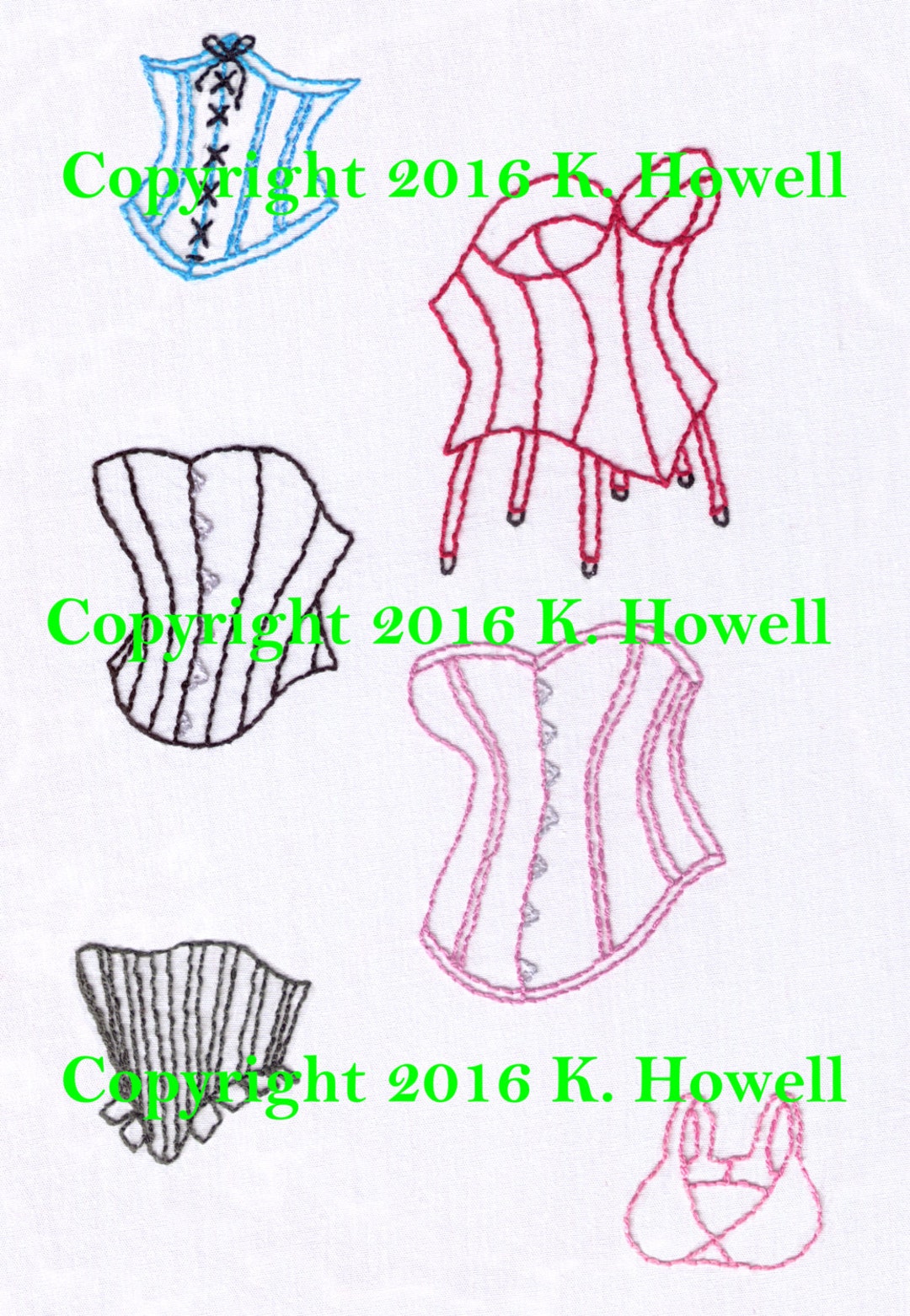 Corset Hand Embroidery Pattern, Corsets, Bra, Underwear, Stays, Bodies ...