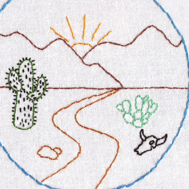 Desert Embroidery Pattern - Etsy