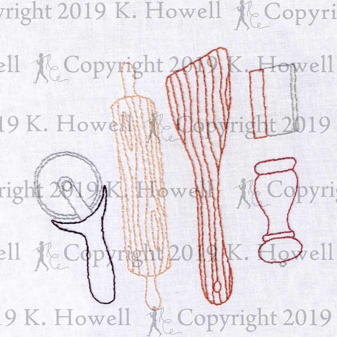 Chef Tools Hand Embroidery Pattern, Cook, Chef, Tools, Kitchen, BBQ ...