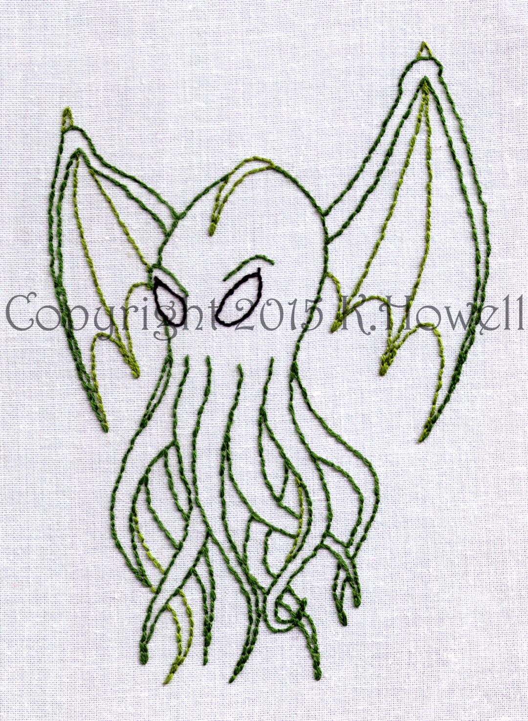 Cthulhu Hand Embroidery Pattern, Monster, Evil, PDF - Etsy