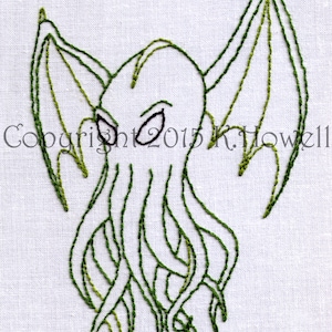Cthulhu Hand Embroidery Pattern, Monster, Evil, PDF - Etsy