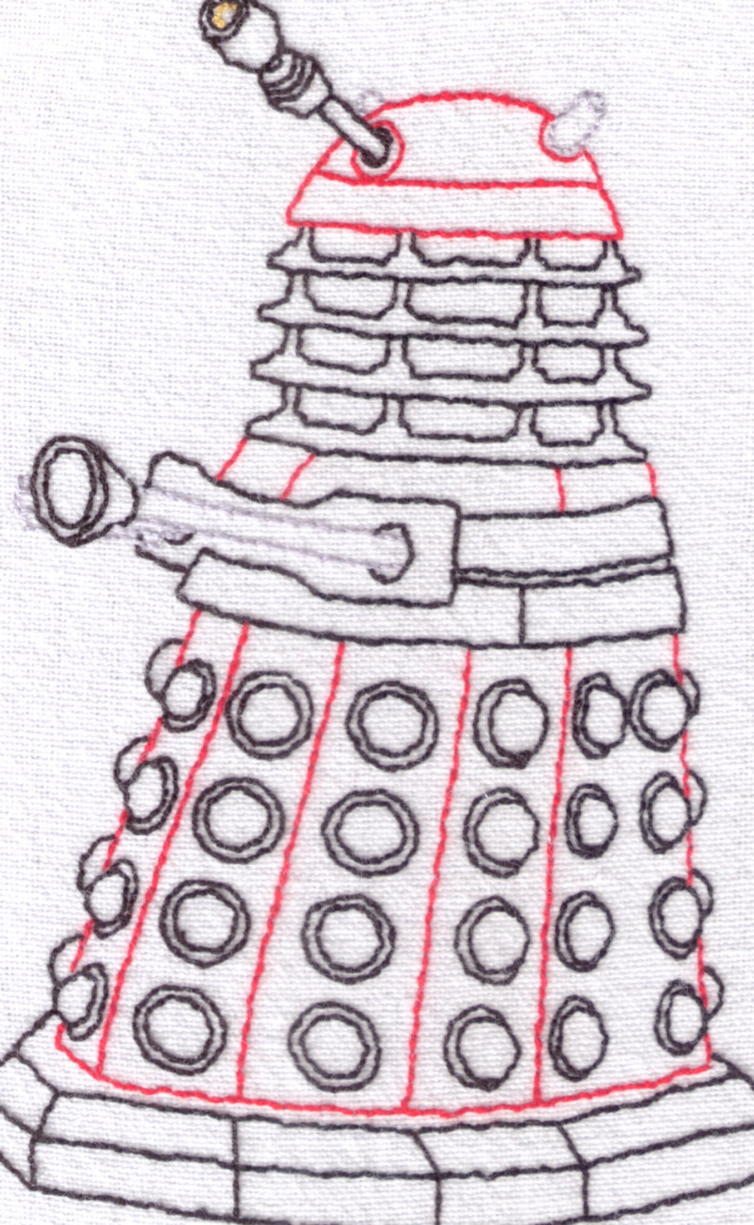 Dalek Hand Embroidery Pattern, Dr Who, the Red Dalek, Doctor Who, PDF ...