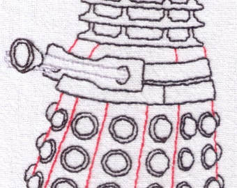 Dalek Hand Embroidery Pattern Dr Who Doctor Who PDF | Etsy